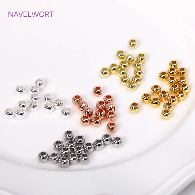 DHgate.com:2-6mm Brass Round Spacers, Gold Plated Jewelry Spacer Beads ...