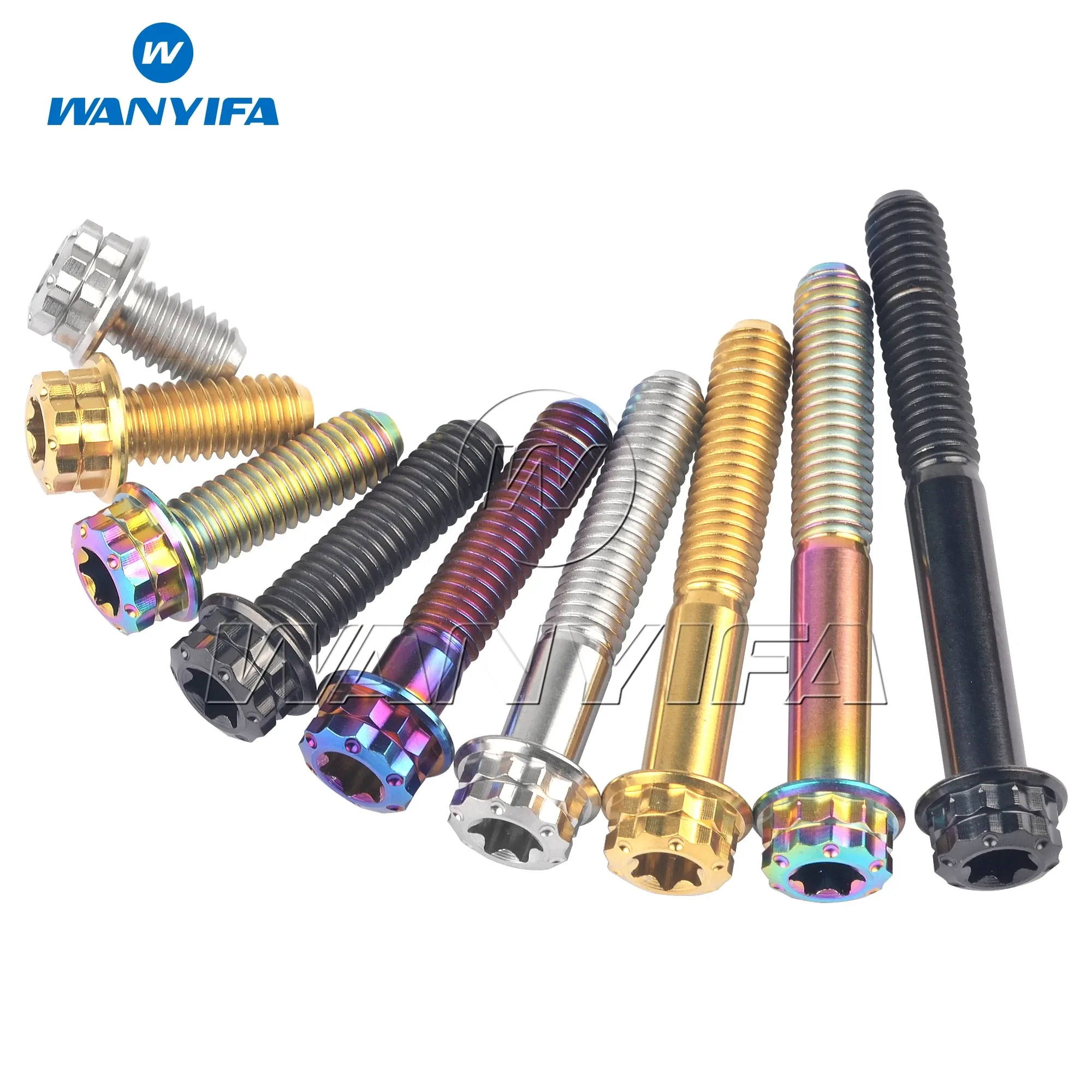 Titanium Ti Bolt M6x10-50mm Torx T30 12-Point Flange Head Screw for ...