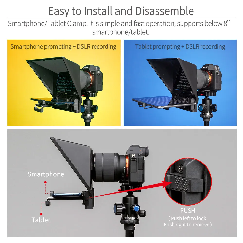 DHgate.com:2024FEELWORLD Portable Teleprompter, DSLR Camera ...