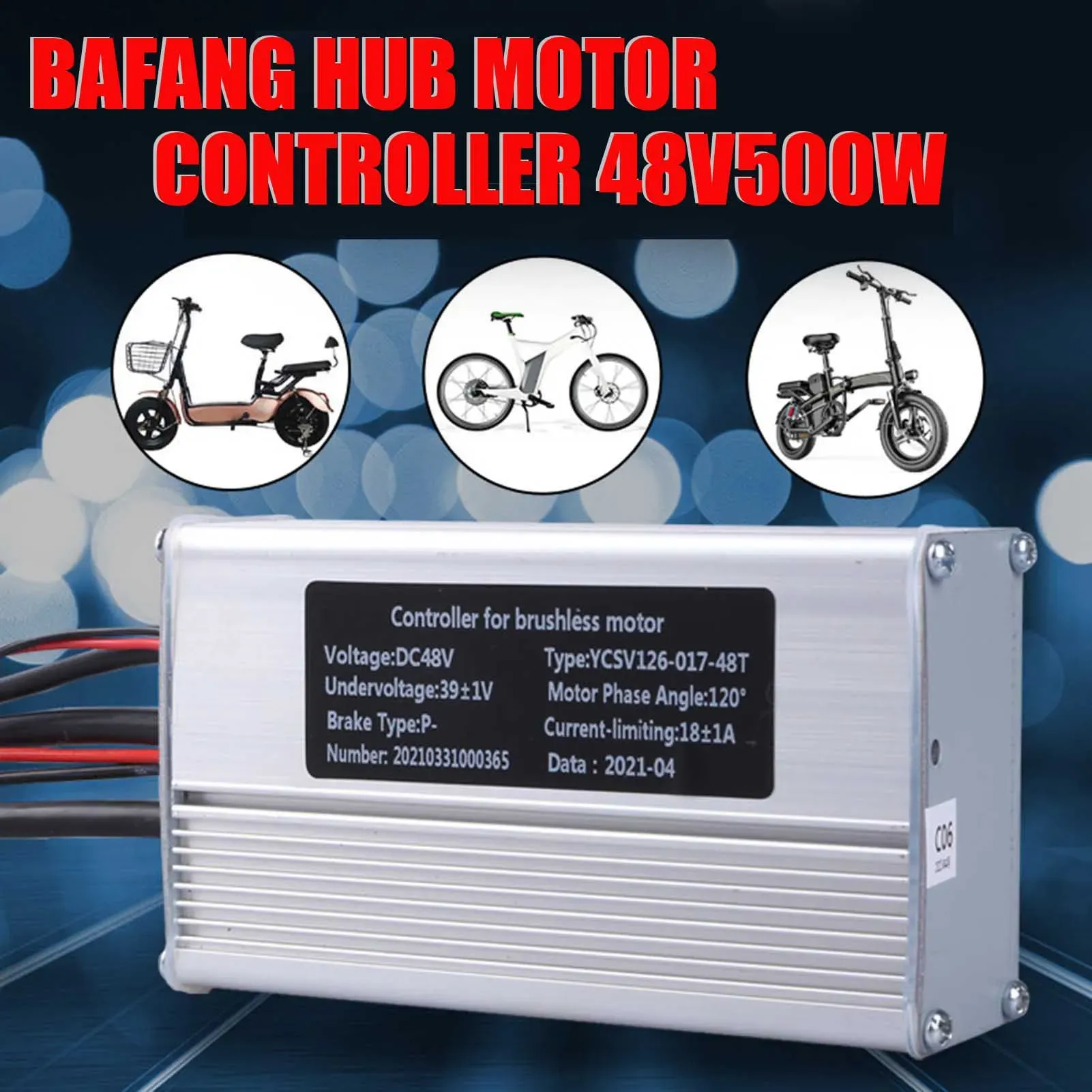 BAFANG E-Bike Motor Controller DIY Replacement Hub Motor Controller for 36V350W & 48V E-Bicycle ...