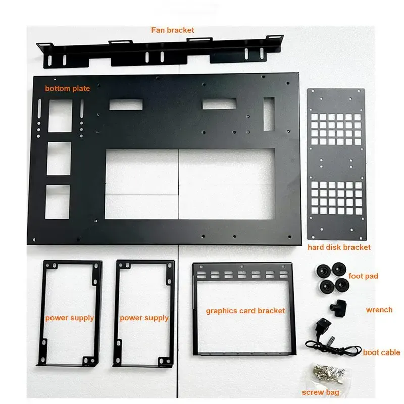 Aluminum Frame DIY Computer extended atx case Rack for ATX/M-ATX and ...