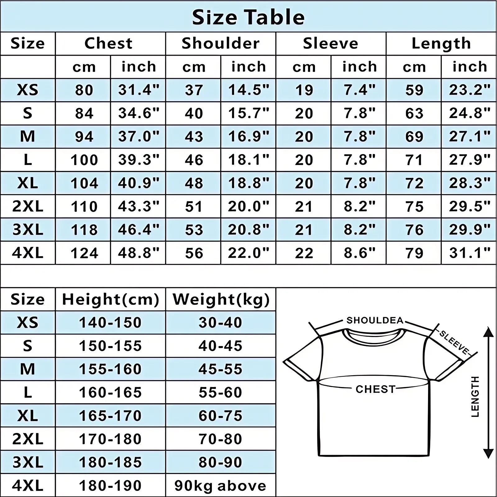 Russian Clothing Size Chart