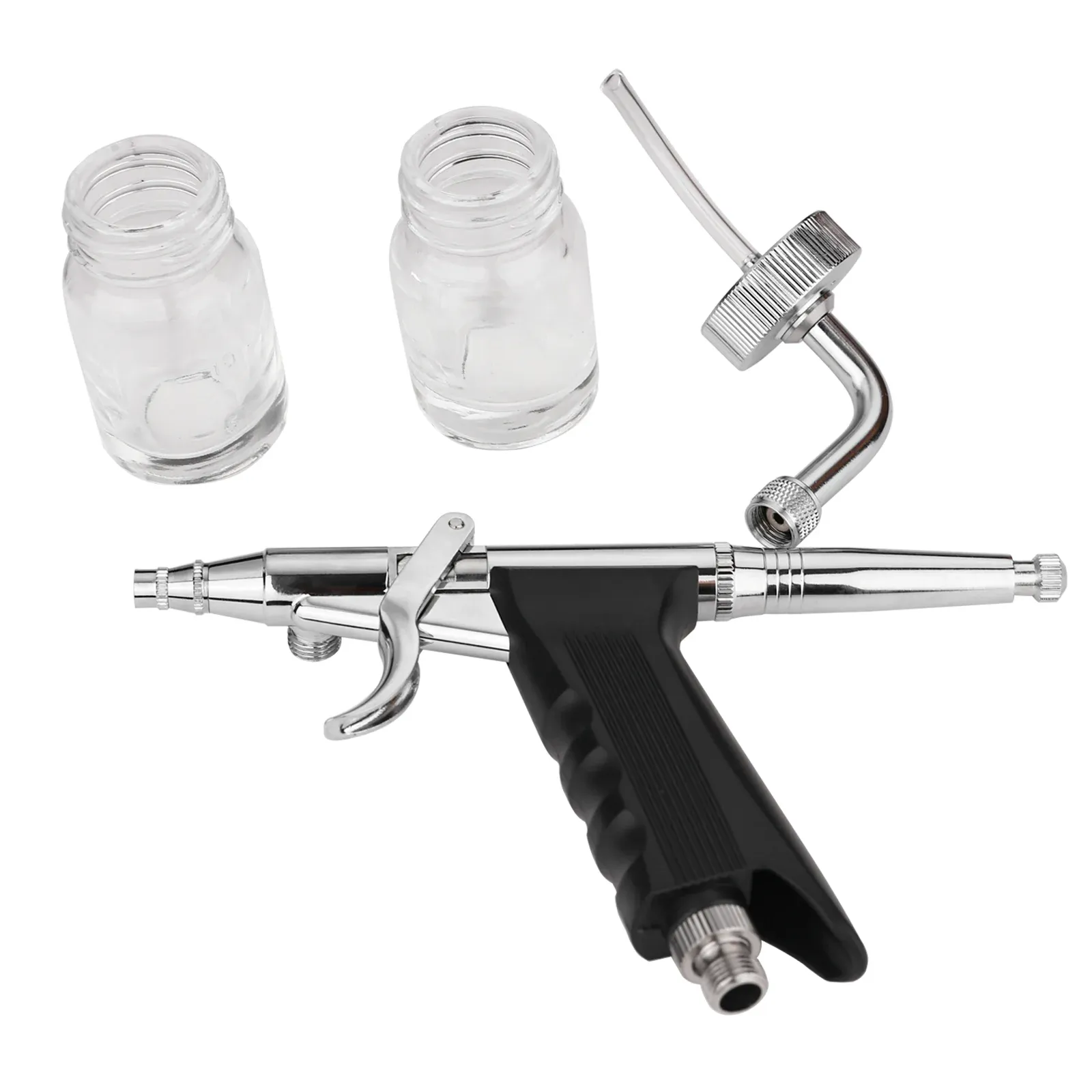 Professional Makeup Airbrush Kit: Side Feed Pistol Grip, 0.4mm Nozzle ...