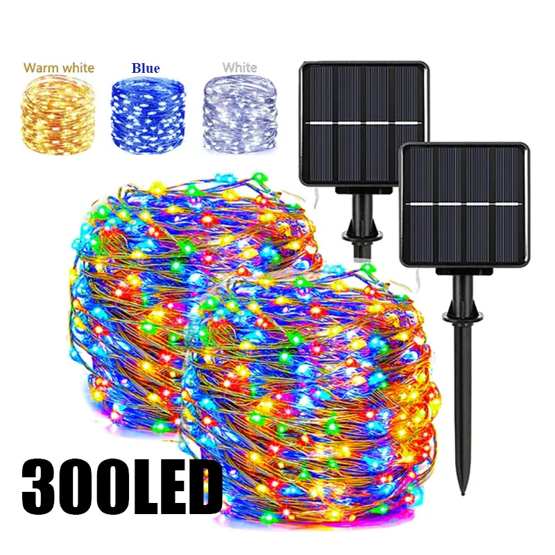 Solar Powered Fairy Lights: Waterproof LED String Lights With 8 Modes ...