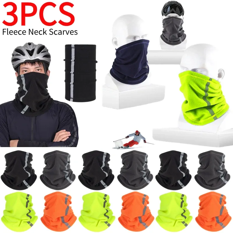 Reflective Windproof Fleece Neck Warmer for Skiing, Riding, and Outdoor ...