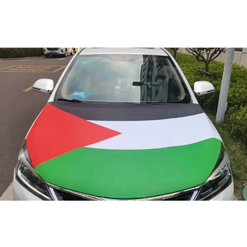Full Graphicestine Flag auto hood cover for SUV and Truck - Elastic ...