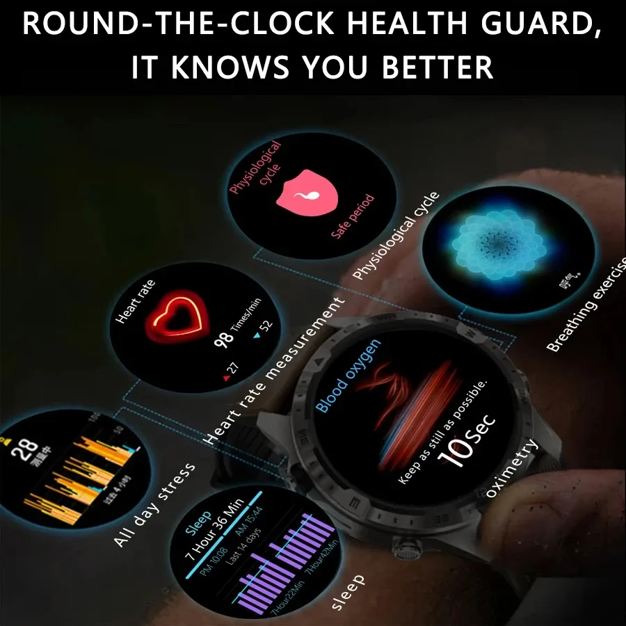 HD Sports Smartwatch with NFC, Bluetooth Call, IP68 Waterproof, Health ...