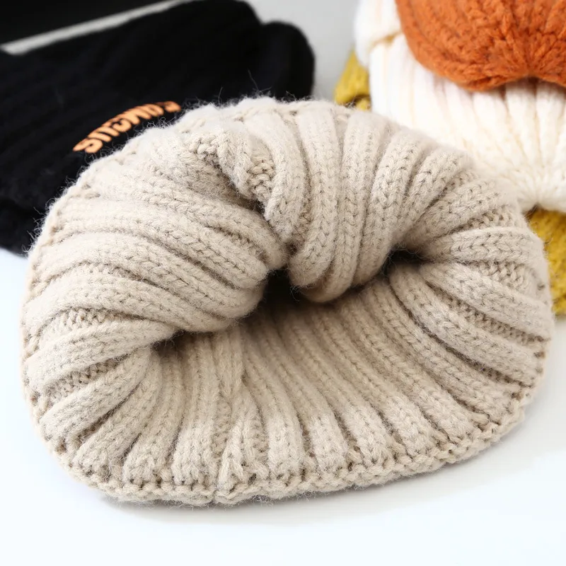 Knitting Beanies Winter Warm Caps For Men Women Soft Woolen Crochet ...