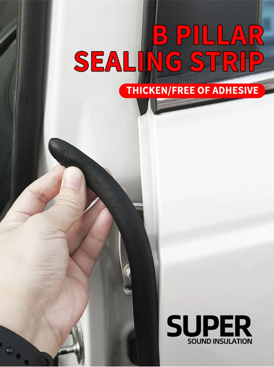 Premium Car Door Edge Protection: Universal B-Pillar Rubber Seal ...