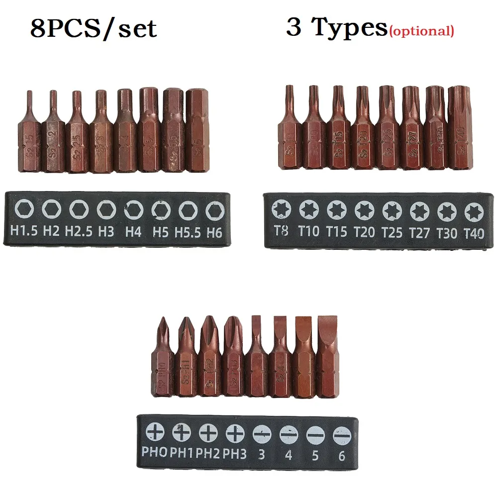 Durable Magnetic Screwdriver Bits 25mm PH0 PH1 PH2 PH3 SL3 SL4 SL5 SL6 ...