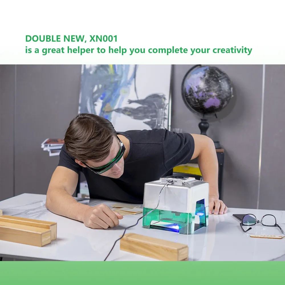 DoubleNew Portable Laser Engraver: Mini CNC Engraving Cutter Machine ...