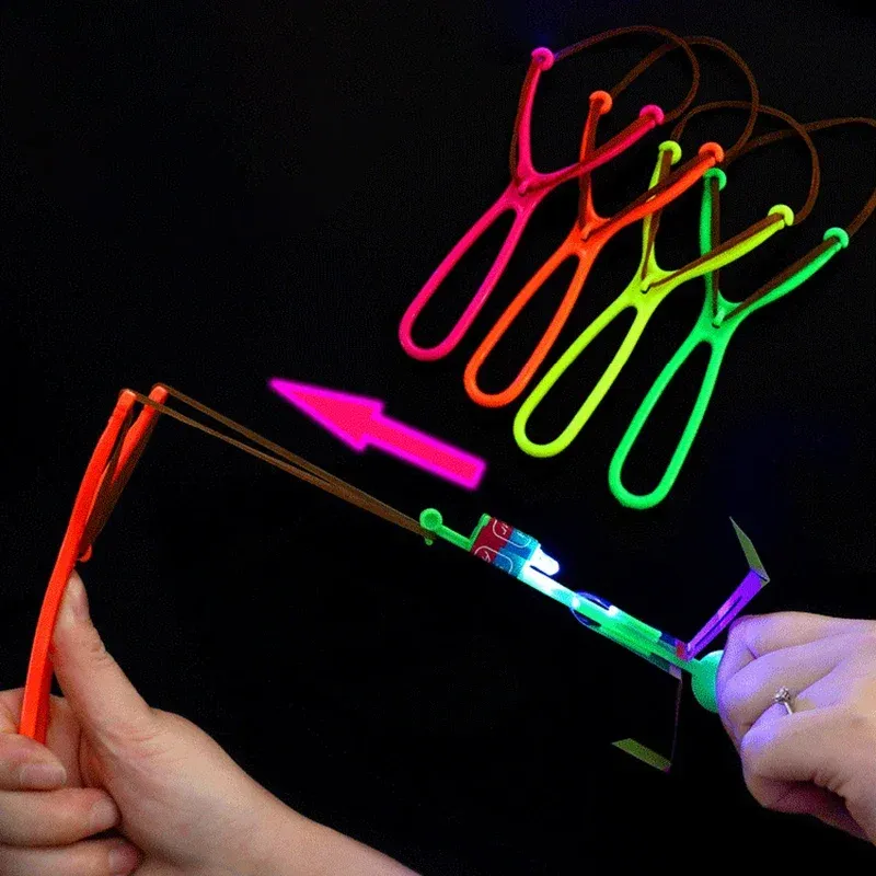 DHgate.com:Glowing LED Light-Up Helicopter Rocket Toy, Rubber Band ...