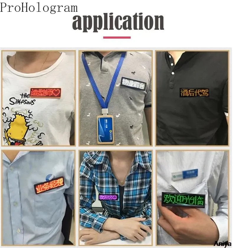 DIY Bluetooth LED Event Lanyard Badges With Programmable Scrolling And Message Display Mini Text ...