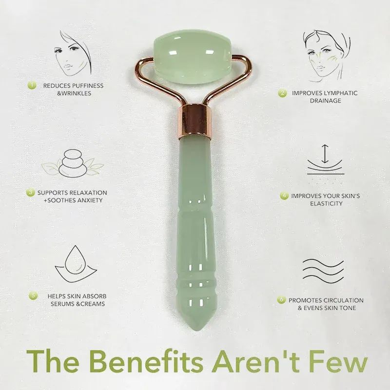 Anti Aging Facial Roller & Gua Sha Set: Face & Body Massage Tool For ...