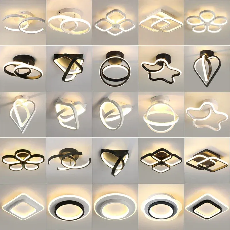 Hall Ceiling Lamp Modern Round LED Fixture Minimalist Design Hallway ...