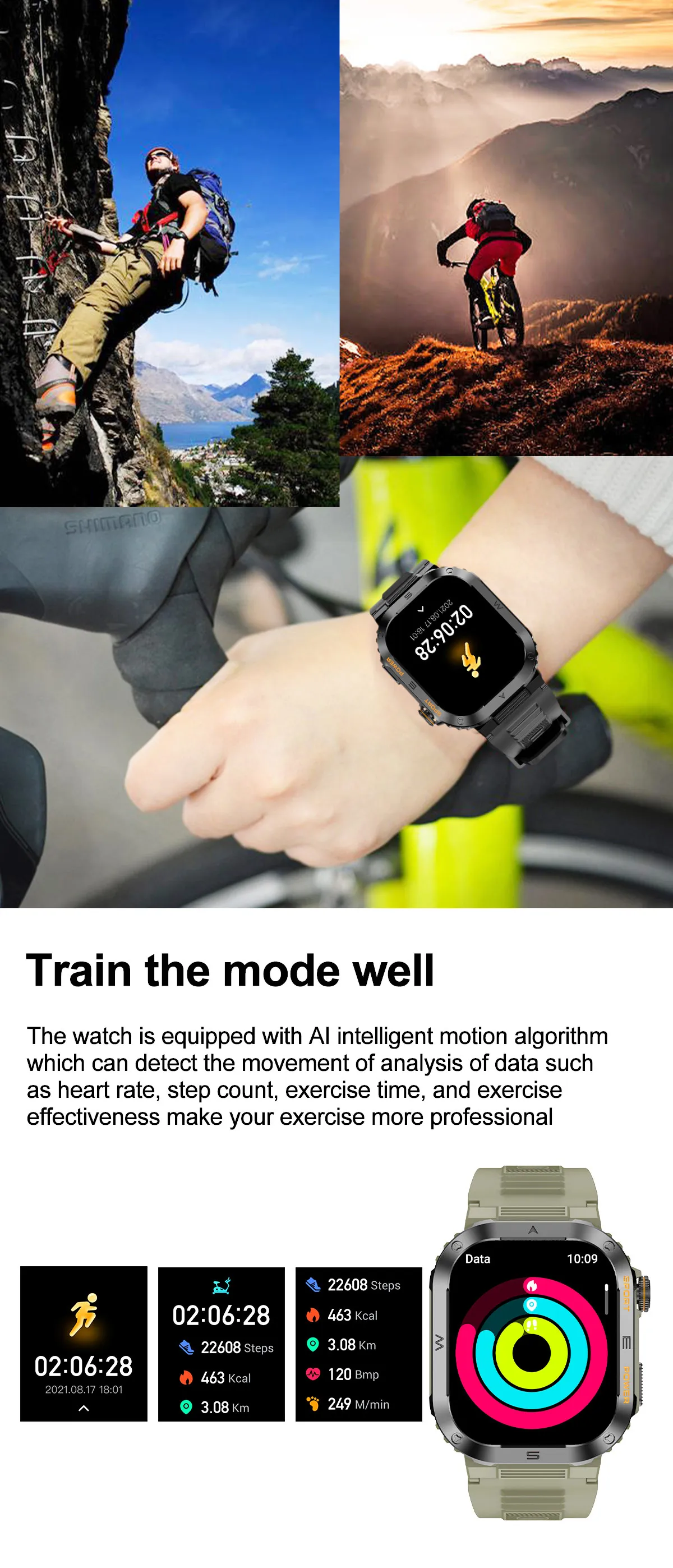 Rugged Military Smart Watch: IP68 Waterproof, HD Display - Shop Now ...