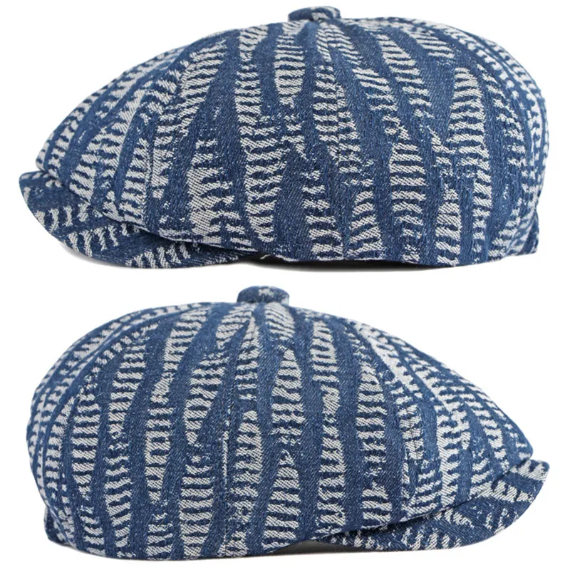 DHgate.com:Vintage Denim Newsboy Cap, Washed Cotton Gatsby Octagonal ...