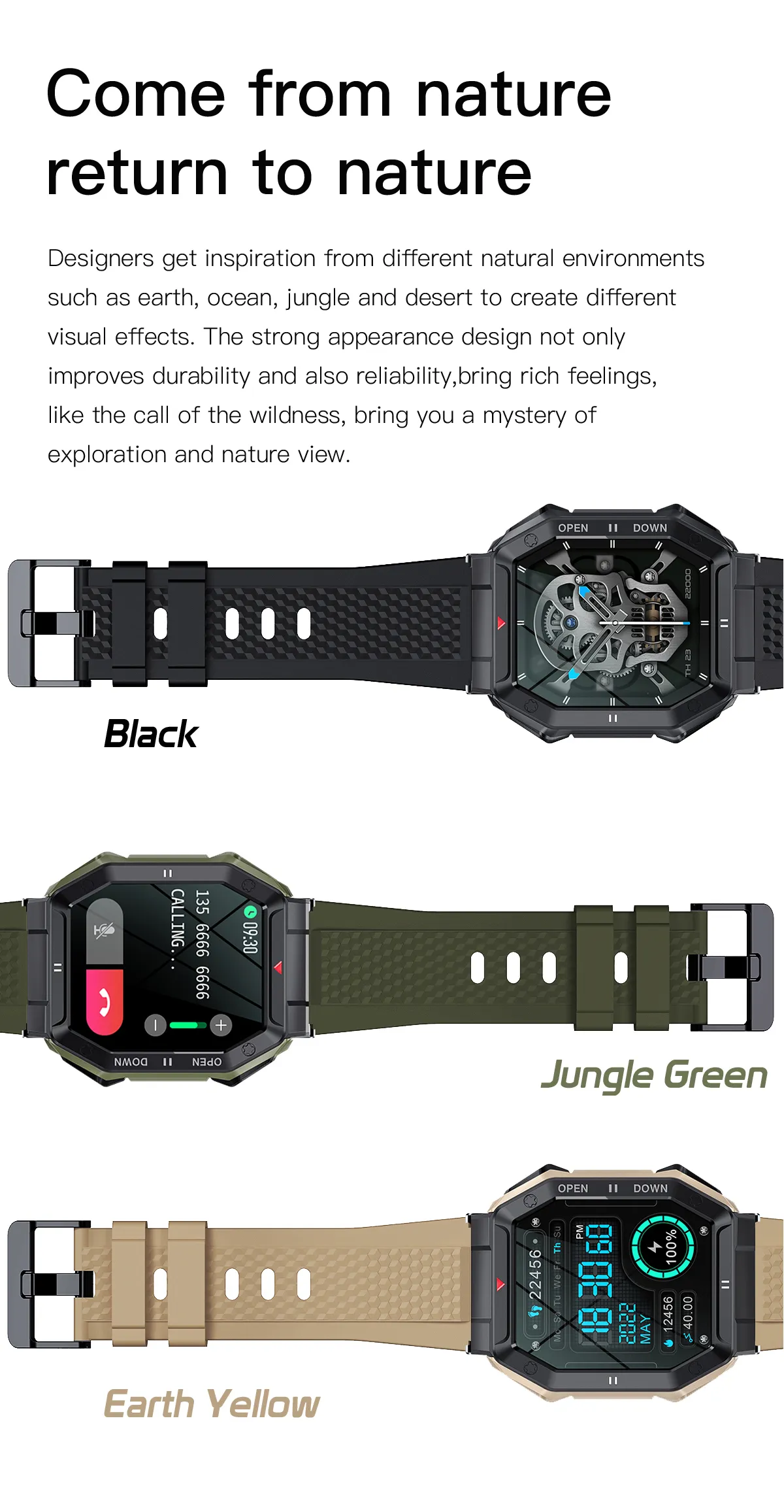 Ulefone Compatible Smartwatch: Bluetooth Calling, Health Monitor ...