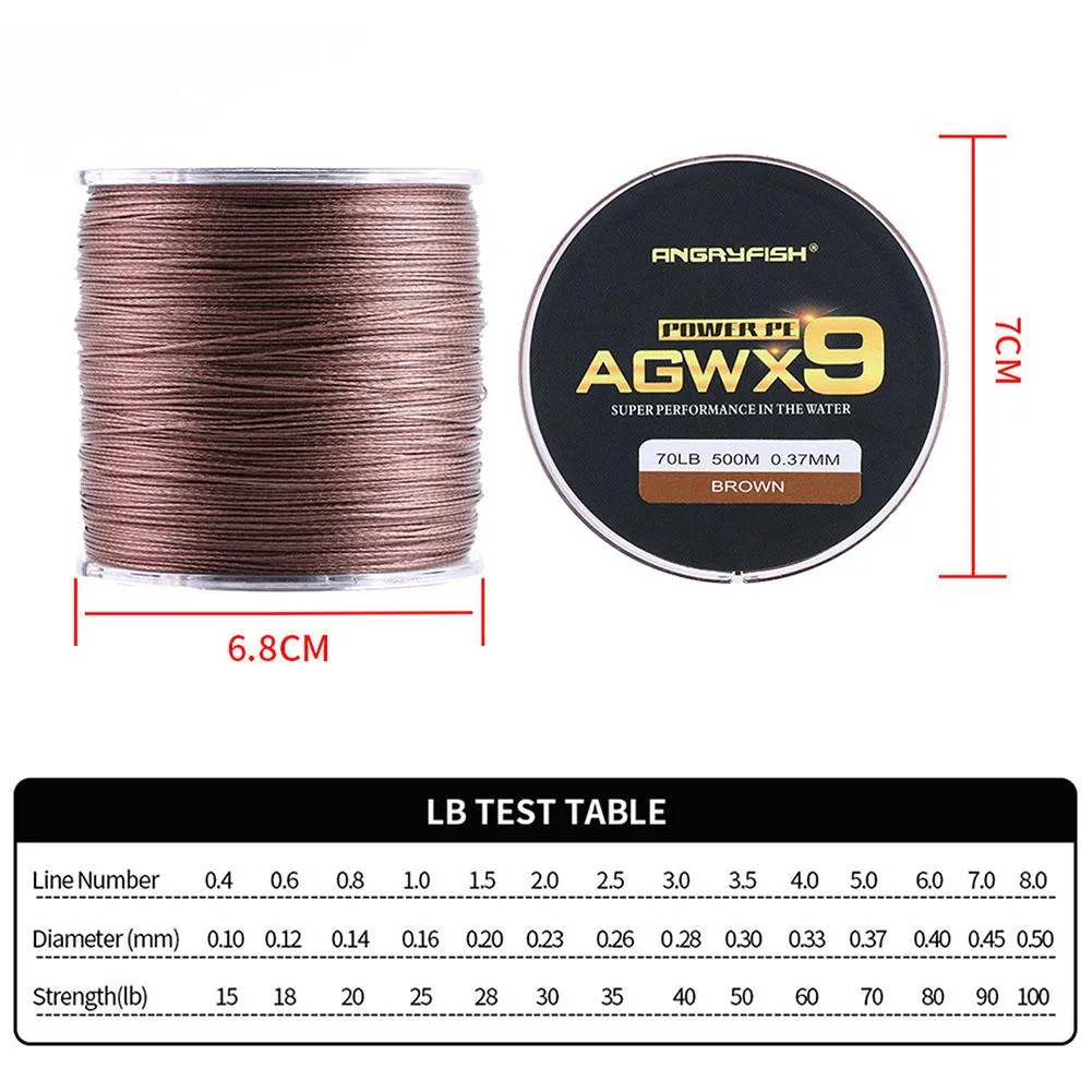 YOUZI Agwx9 500m Braided Fishing Line Wear-resistant for Extended ...