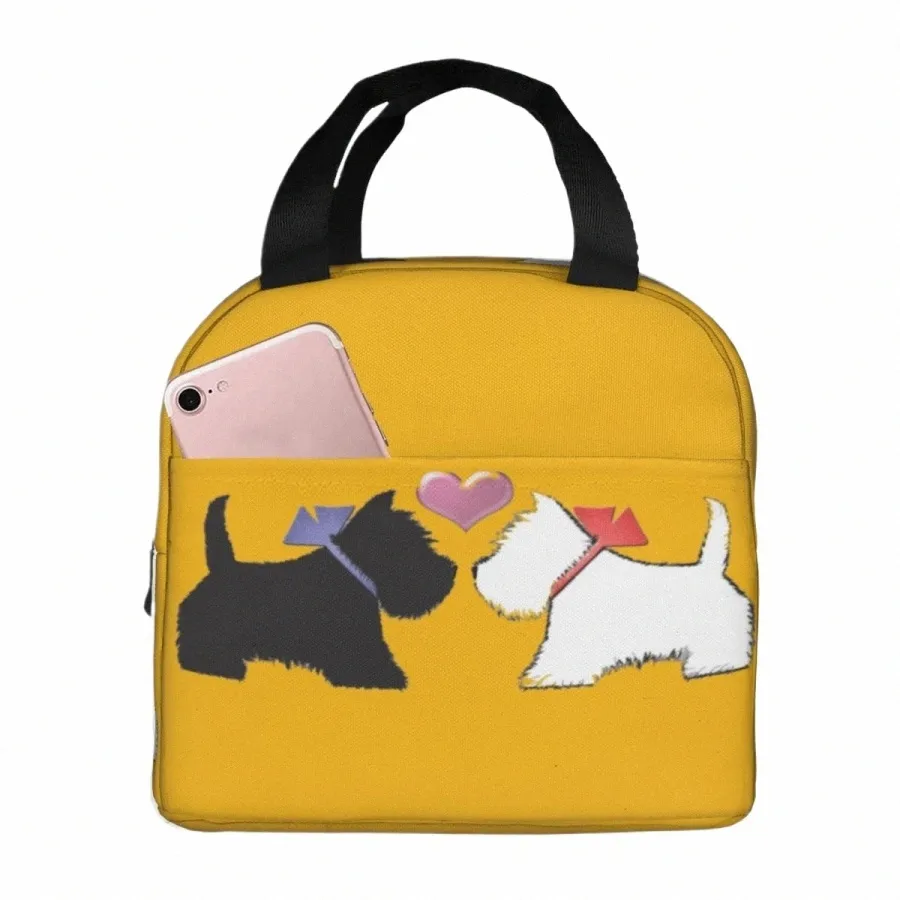 DHgate.com:Westie Dog and Scotty Dog Art Lunch Bags, Leakproof Bento ...