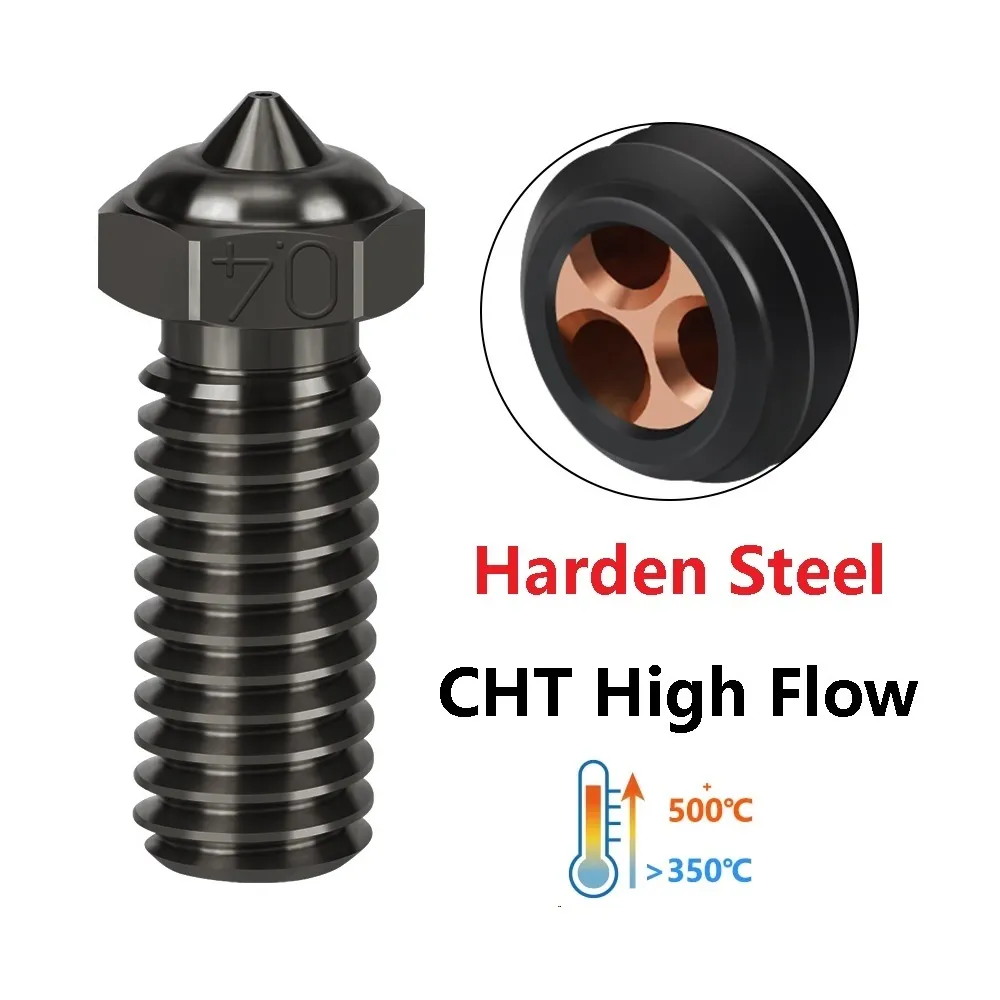 M6 Hardened Steel Copper Plated Clone CHT Nozzles for QIDI X PLUS 3/ X ...
