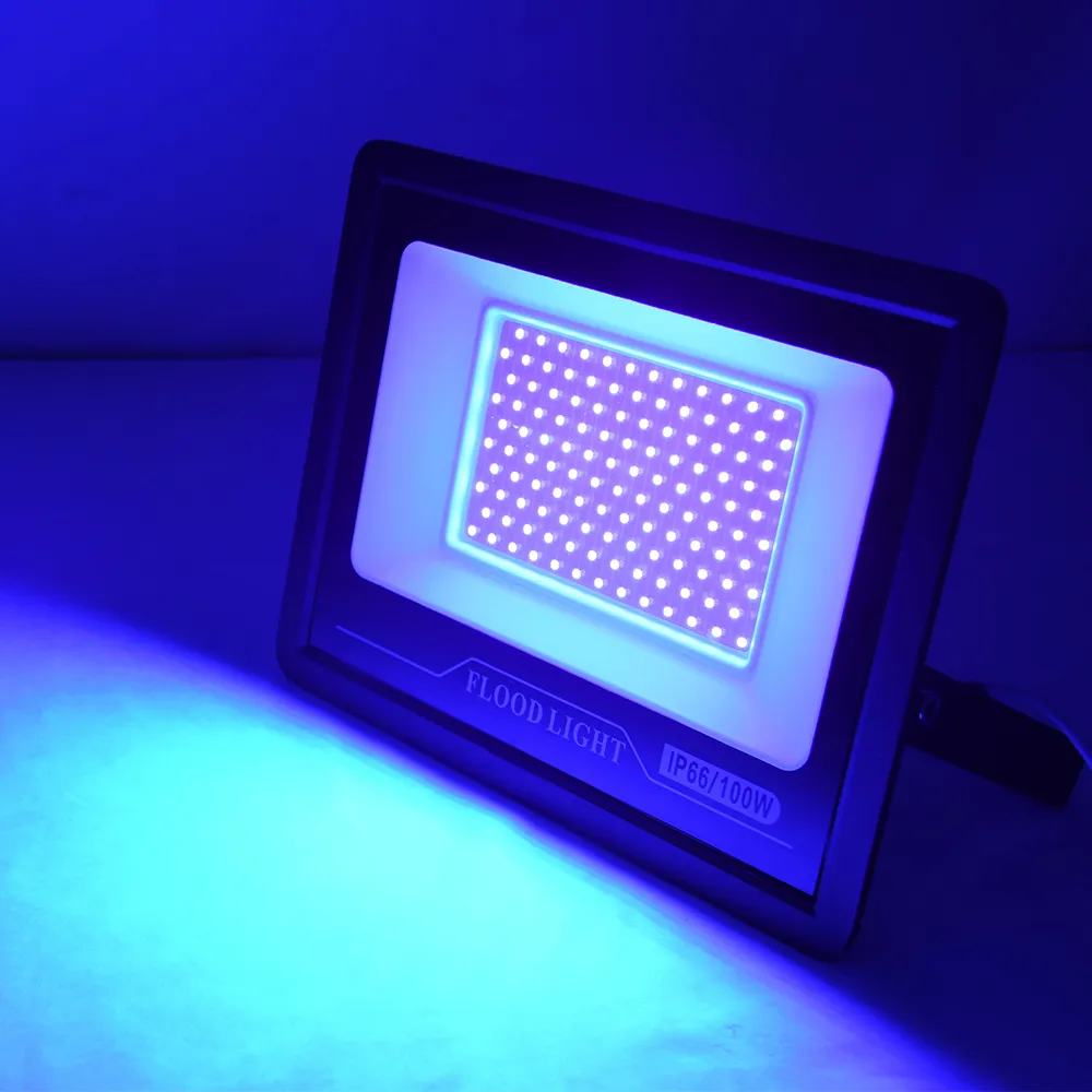 LED UV Floodlight 50W 100W AC 110V 220V 395nm IP66 Waterproof ...