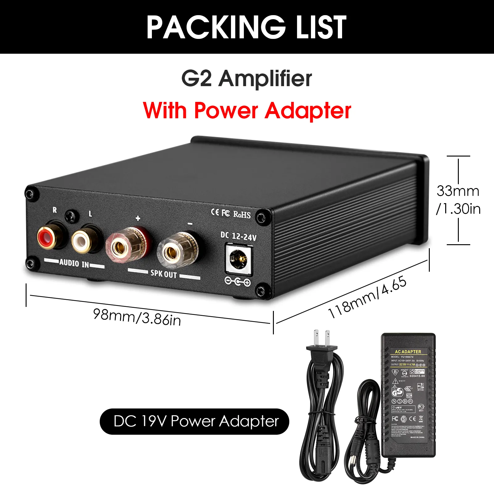 Nobsound G2 100W Hi-Fi Stereo Audio Mini Power Amplifier for Home ...