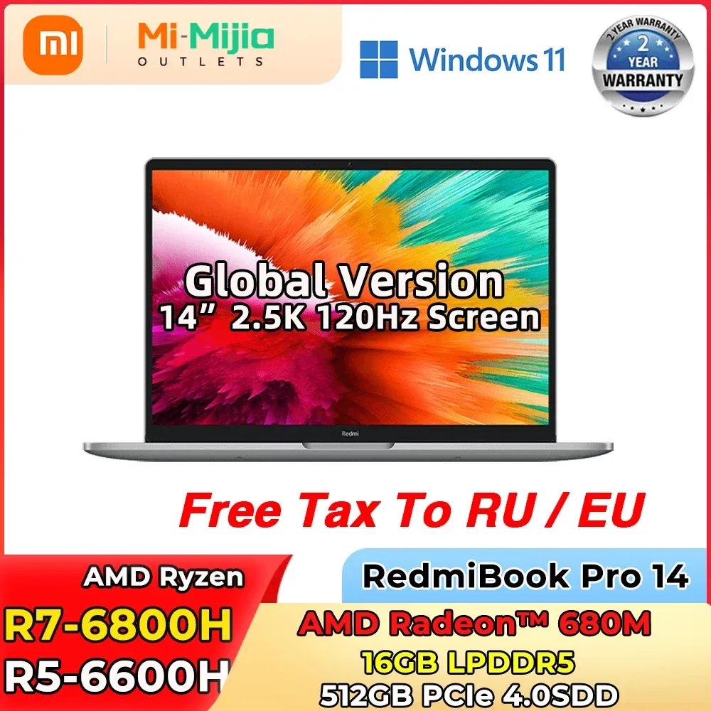 DHgate.com:Xiaomi RedmiBook Pro 14 Laptop, AMD Ryzen 6000 Series ...