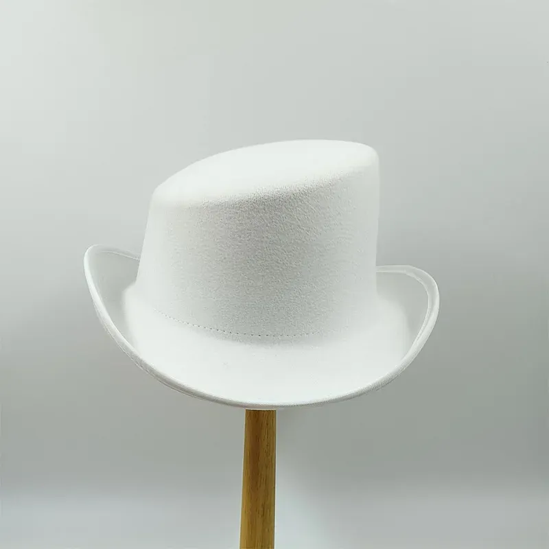 Slanted Top Hat for Men, Solid Fedora Presidential Cap, Magician Hat ...