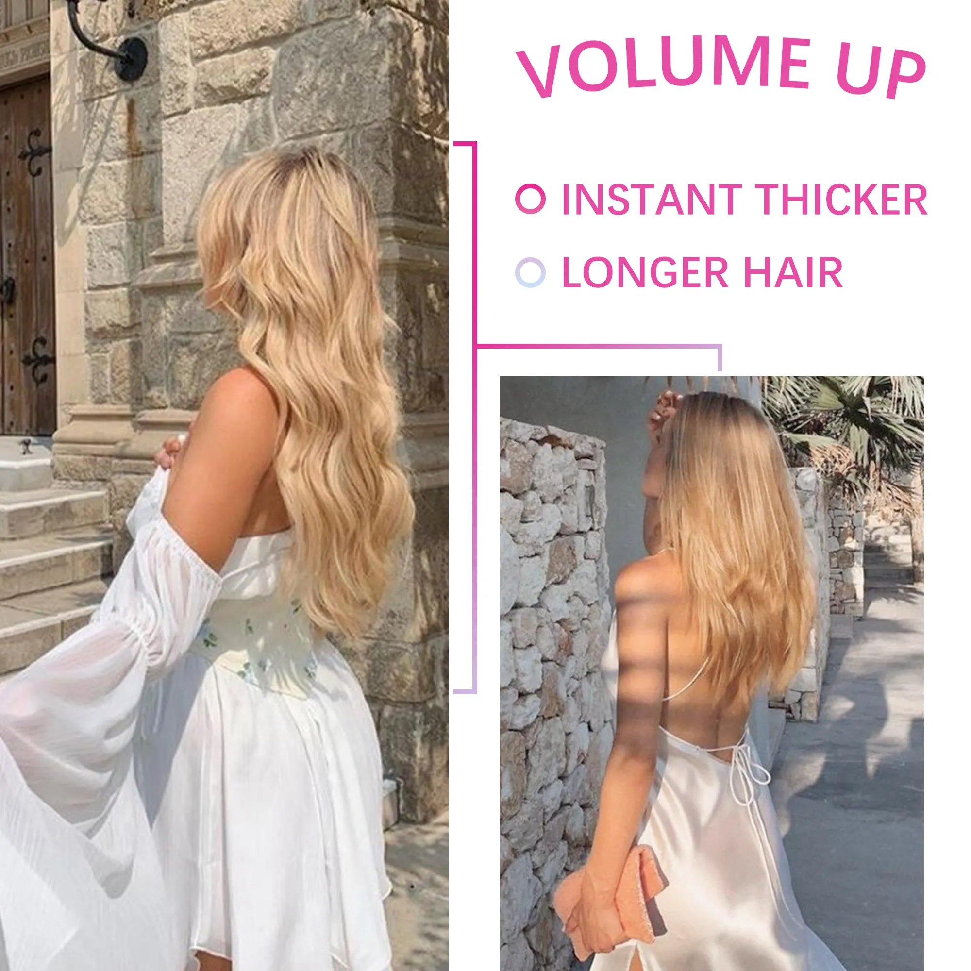DHgate.com:XINRAN 26 Long Wavy Synthetic Hair Extensions with ...