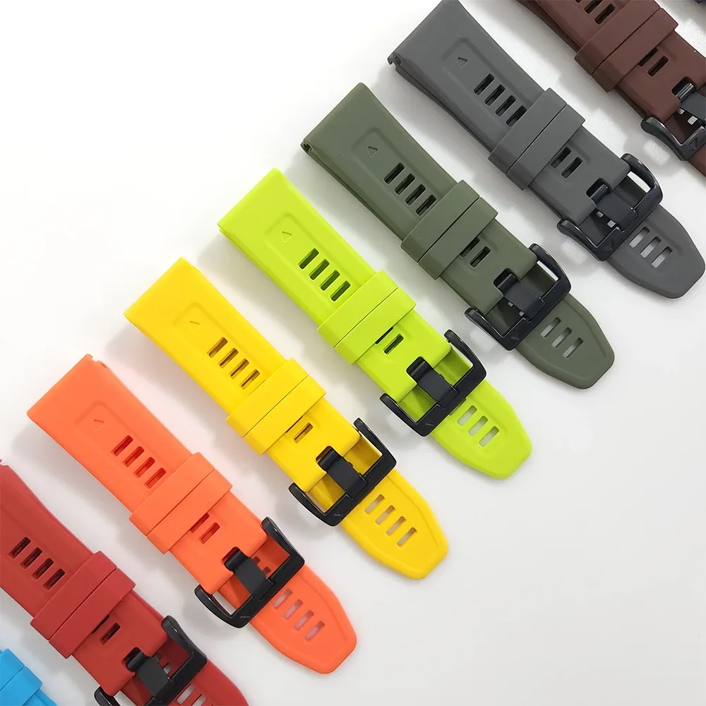 Two-Tone Silicone Watch Strap: 22mm/26mm Quick Release Band Compatible ...
