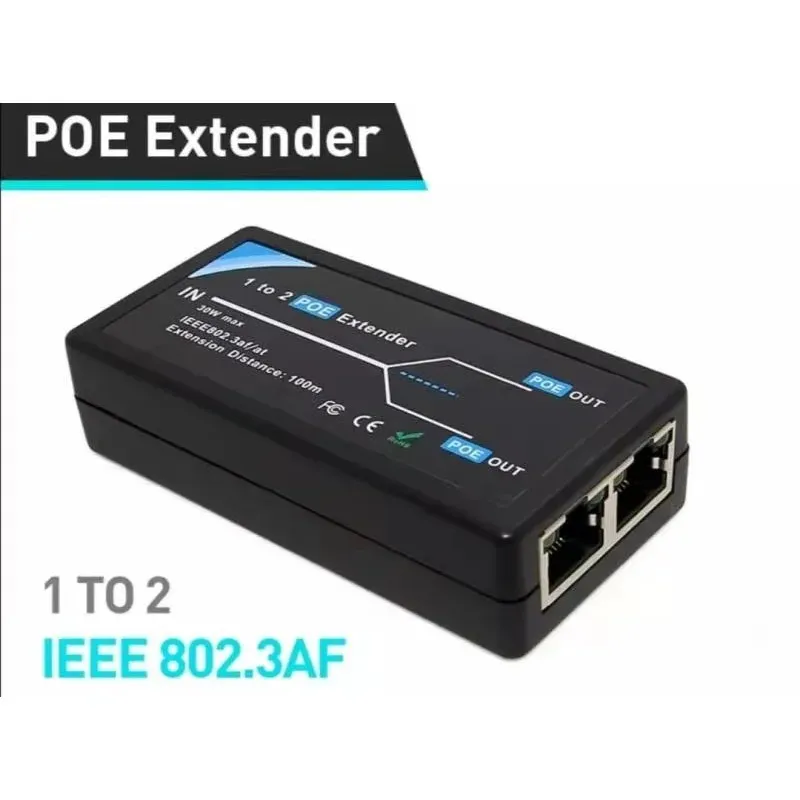 DHgate.com:PoE Extender 100Mbps, 2-Port, IEEE 802.3af, Extends PoE ...