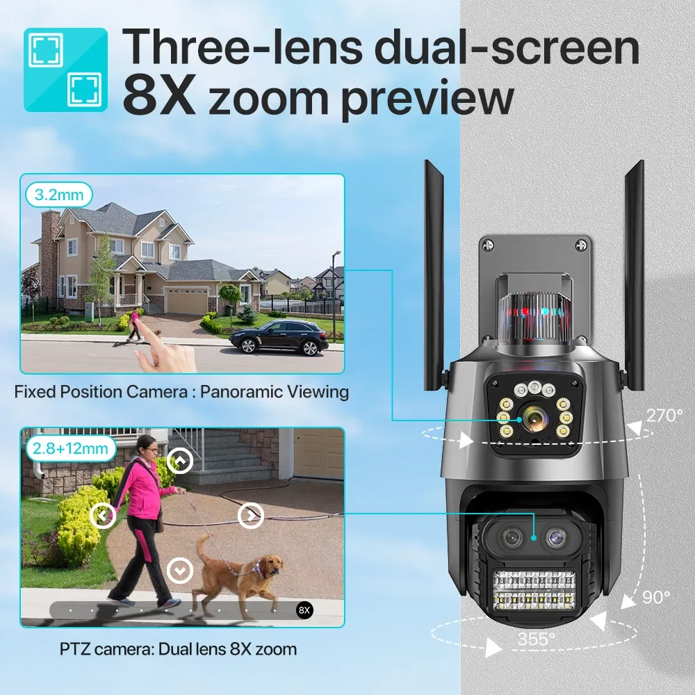 ICSee Outdoor PTZ Security Cameras 9MP 4K HD With 8X... From Ddmylovely ...