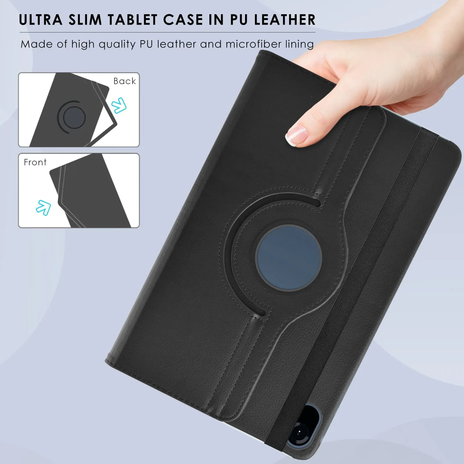Ultra-Slim Rotating PU Leather Case with Stand for HONOR Pad 8 12 ...