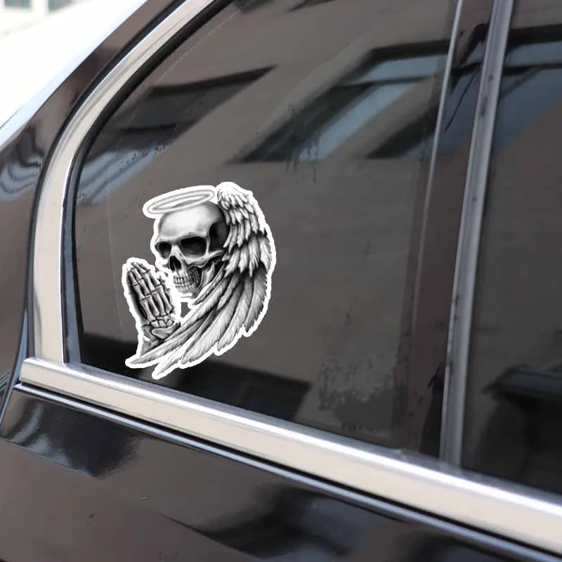 Angel of Death Skull Waterproof Vinyl decals on cars...