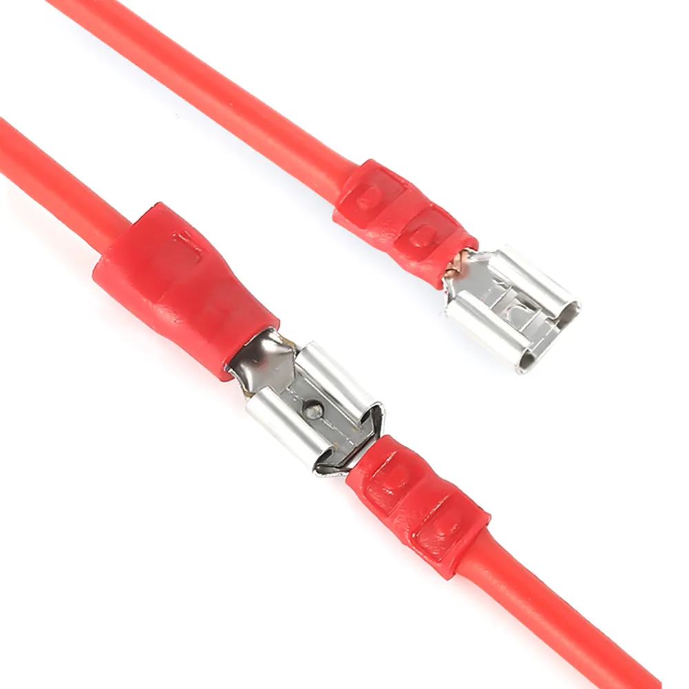 Red Female Spade Crimp Connectors Varied Size Terminals Female Spade