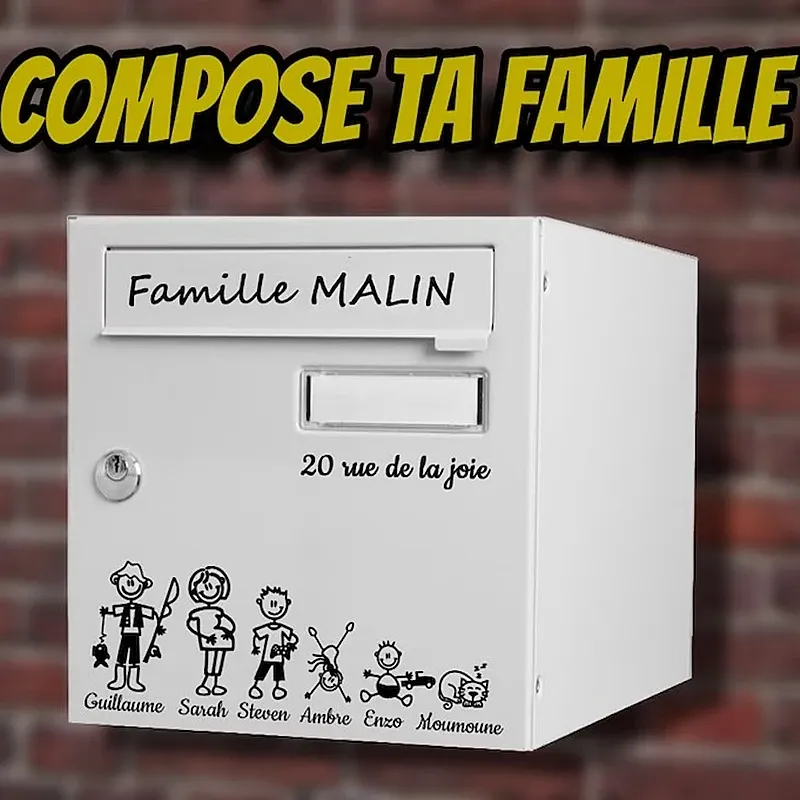 Adhesive Mailbox Sign Name Badge Personalized Text 2.75 × 0.79 in ...