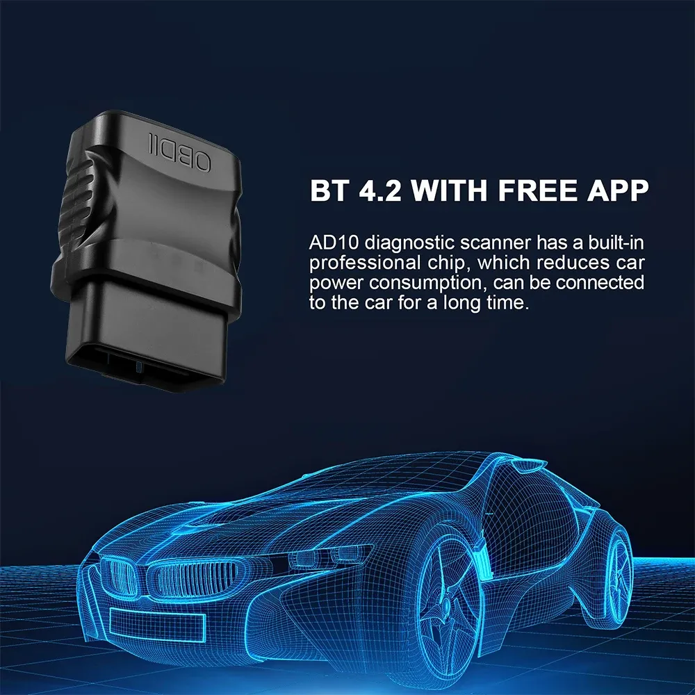 Advanced OBD2 Scanner: Bluetooth 4.2 Car Engine Fault Code Reader ...