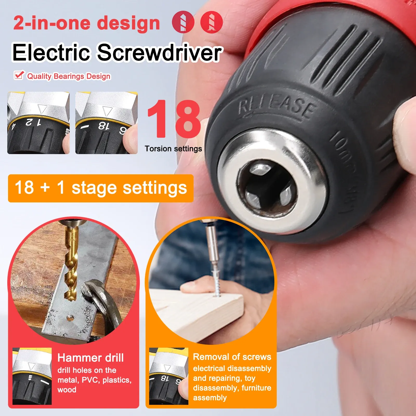 DHgate.com:2-in-1 Electric Drill and Screwdriver Set - Powerful Brushed ...