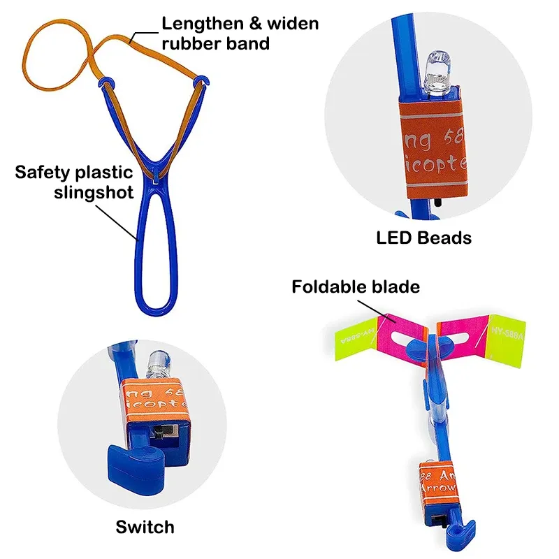 5/10/Amazing Led Light Arrow Flying Toy Kids Adult Mini Arrow Rocket ...