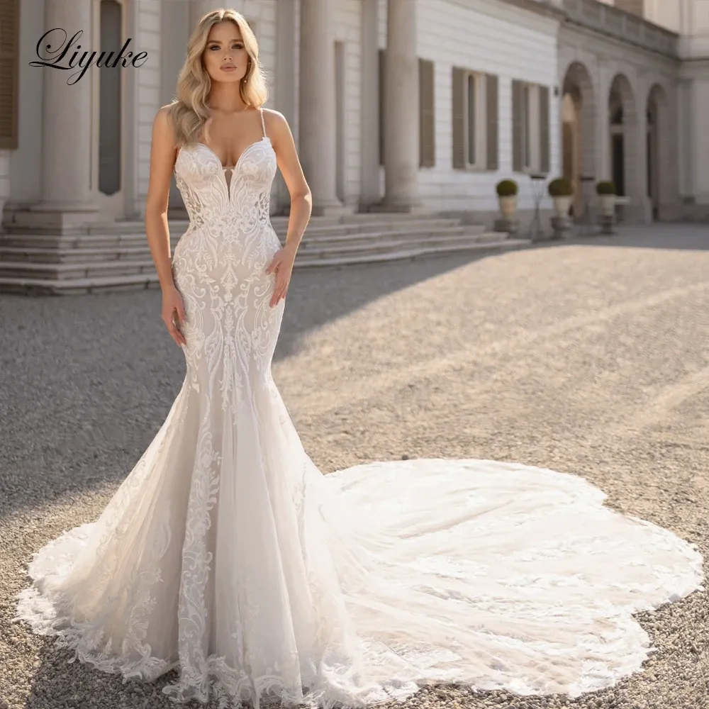 DHgate.com:Breathtaking Beaded Mermaid Wedding Dress with Sweetheart Neckline, Lace Appliques ...