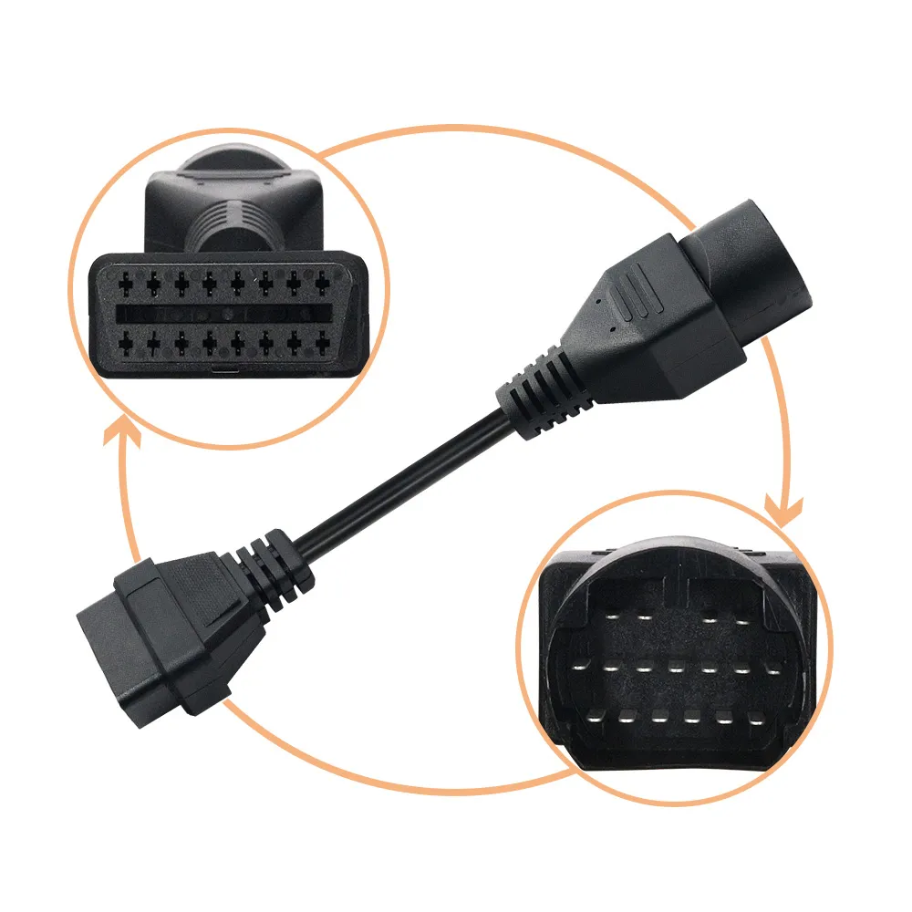 17-Pin to 16-Pin OBD2 Scanner Adapter Diagnostic Cable Connector ...