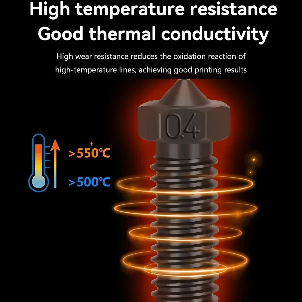 High Performance Hardened Steel 3D Printer Nozzle Durable Replacement ...