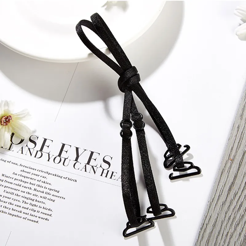 Women's Elastic Bra Shoulder Strap Clasps with Adjustable Lace Flower ...