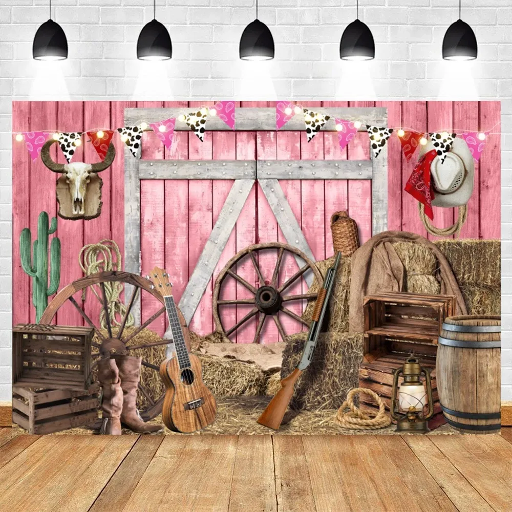 Rustic Cowboy Barn Backdrop Western Farm Photo Background For Birthday ...