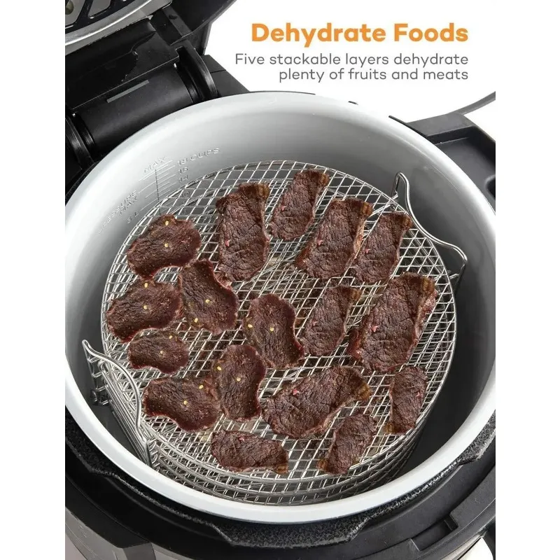 5 Layer Stackable Air Fryer Grill Stand: Food Grade Stainless Steel ...