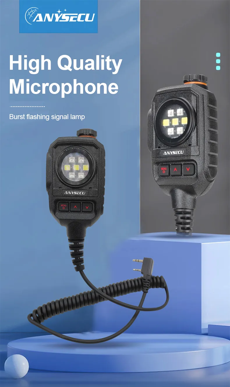 ANYSECU SenHaix Shoulder Microphone with Type C or K Head Connector and ...