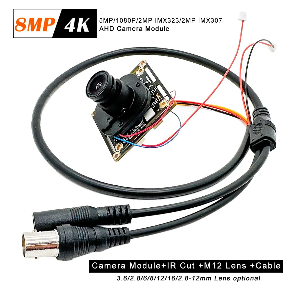 4K 8MP 5MP 1080P AHD Mini Camera Module Board with 2MP IMX323 IMX307 ...