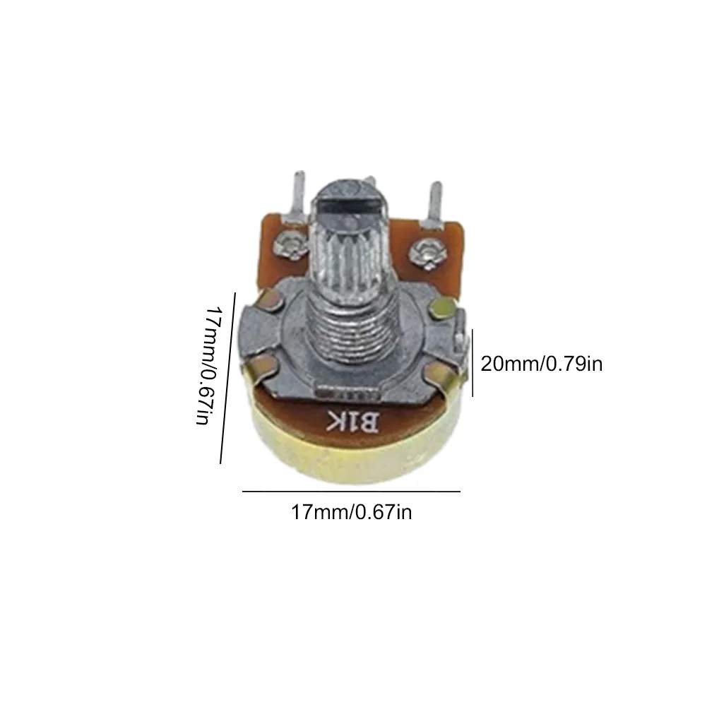 WH148 Single-Joint Linear Rotary Potentiometer Resistor 3 Pins 1K to 1M ...