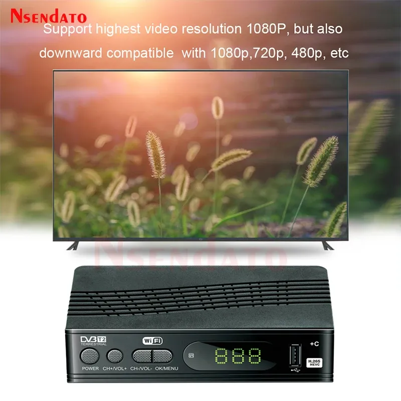 Full HD 1080P HEVC 265 Digital Terrestrial Decoder with DVB T2/T C tv ...